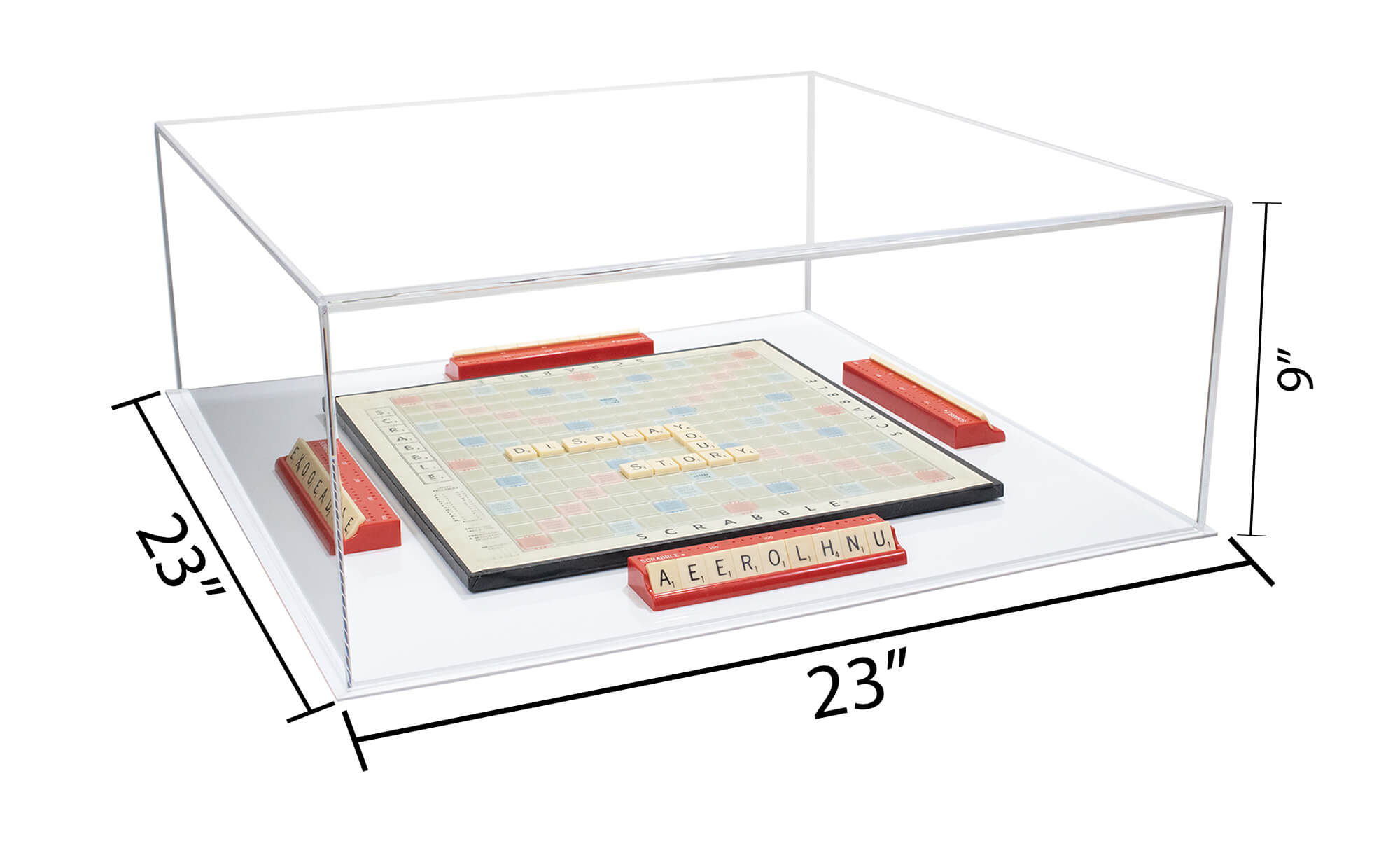 Acrylic Board Game, Cards, Puzzle, Tabletop Game Cover Display Case ...