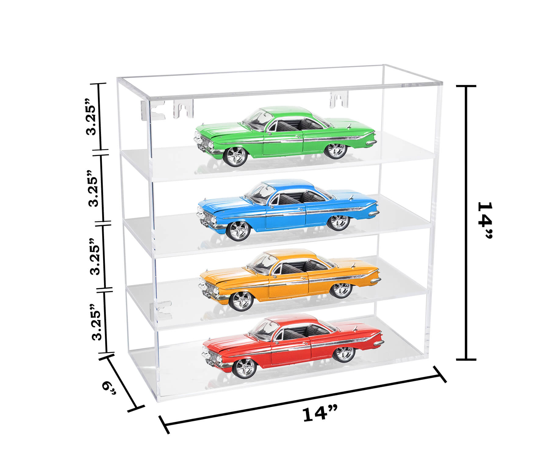 Clear Acrylic Diecast Model Car Display Case with Shelves – Better ...