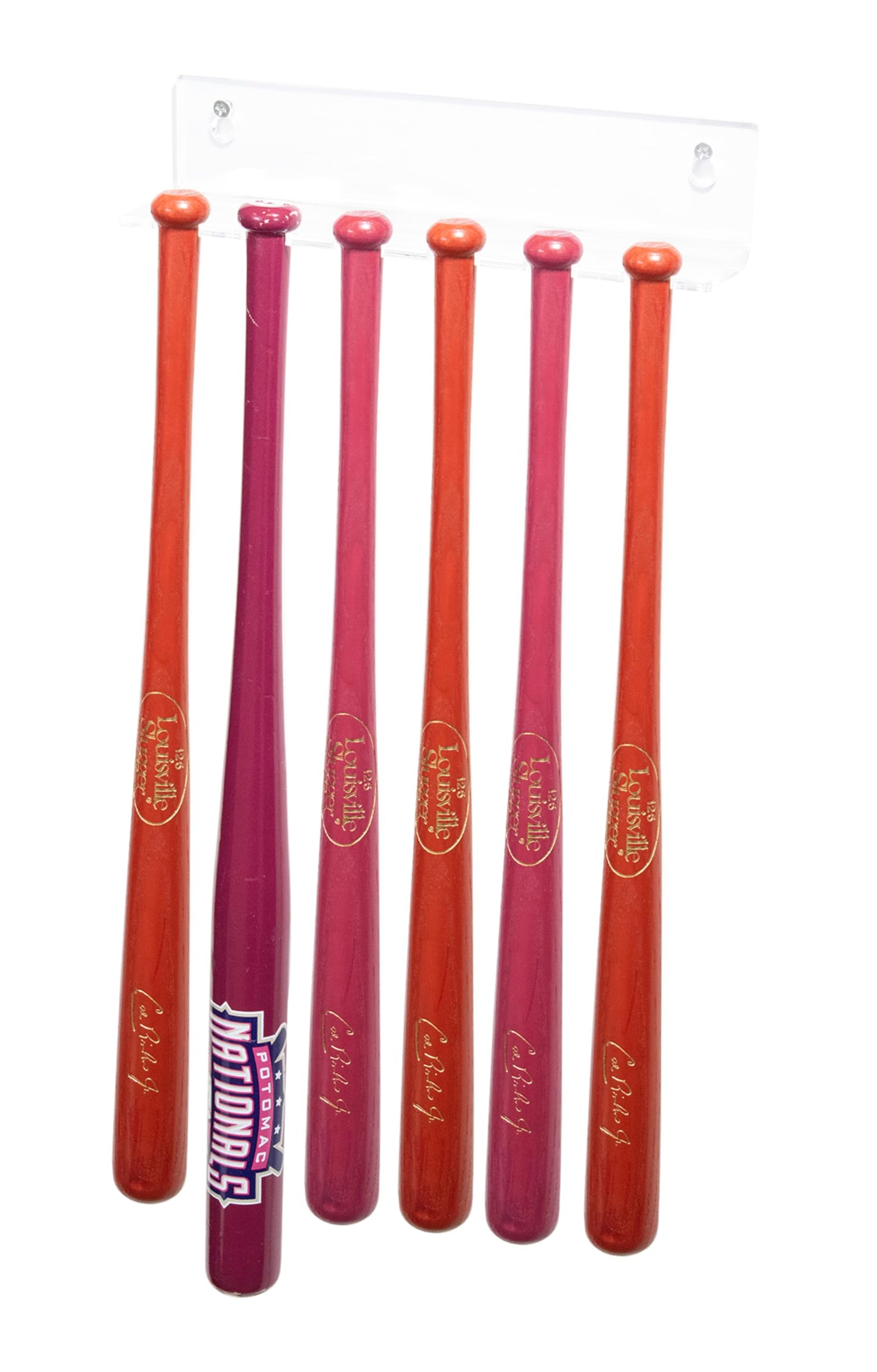 Acrylic Wall Mounts and Display Stands for Small Mini Baseball Bat