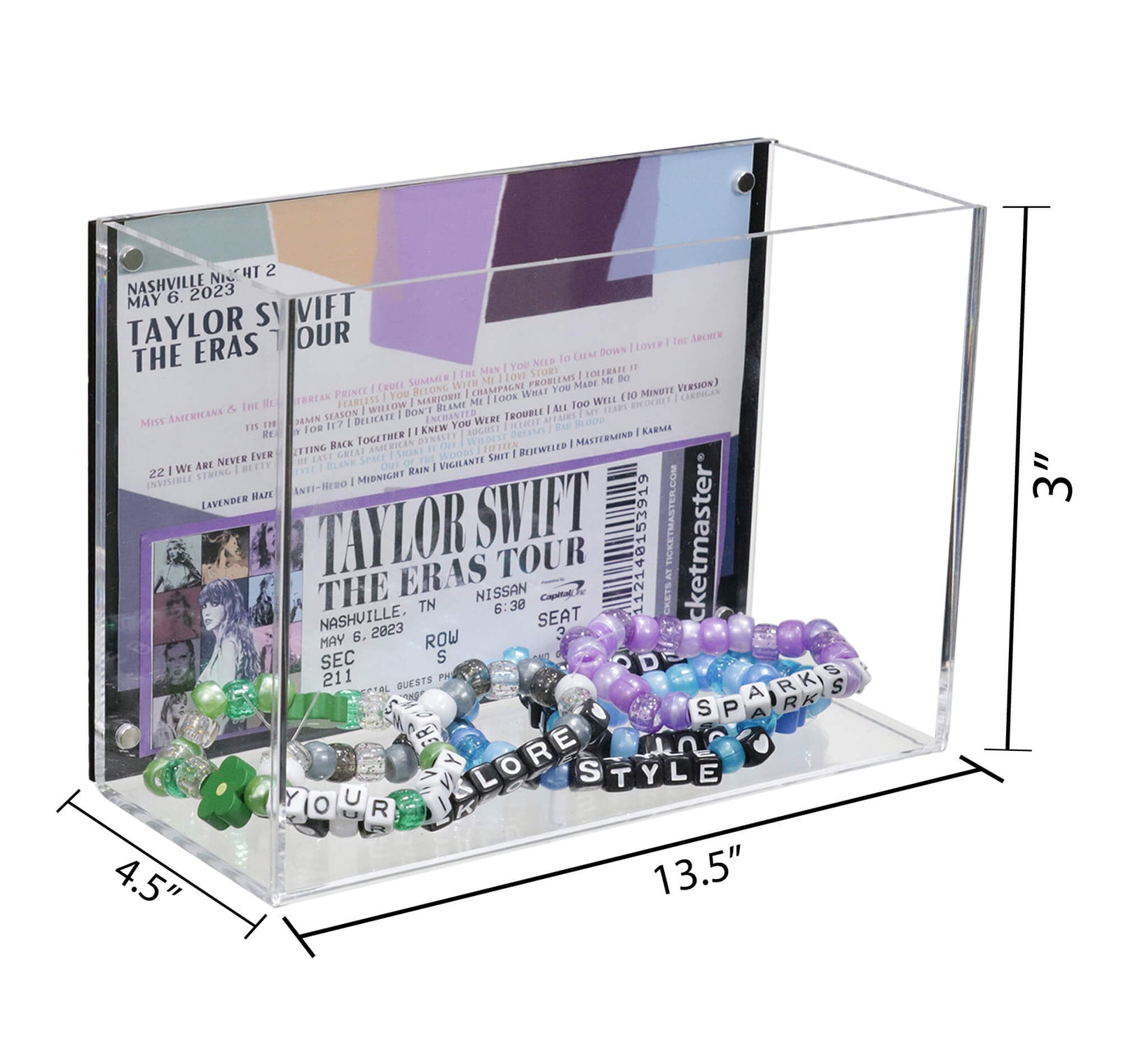 Taylor Swift Memorabilia Display Case and Drop Box (A045)