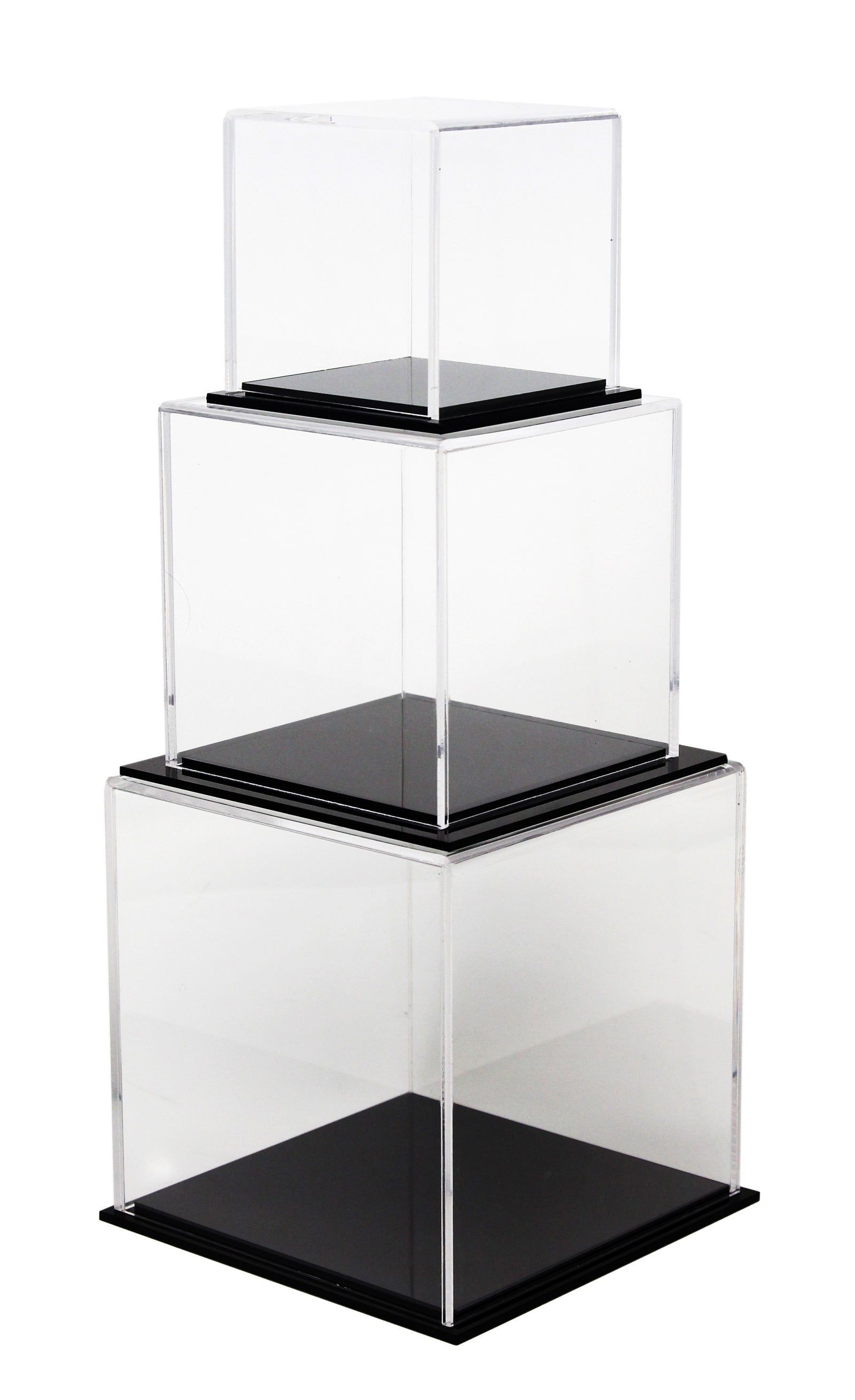 Clear Acrylic Cube Display Nesting Risers Set of 3