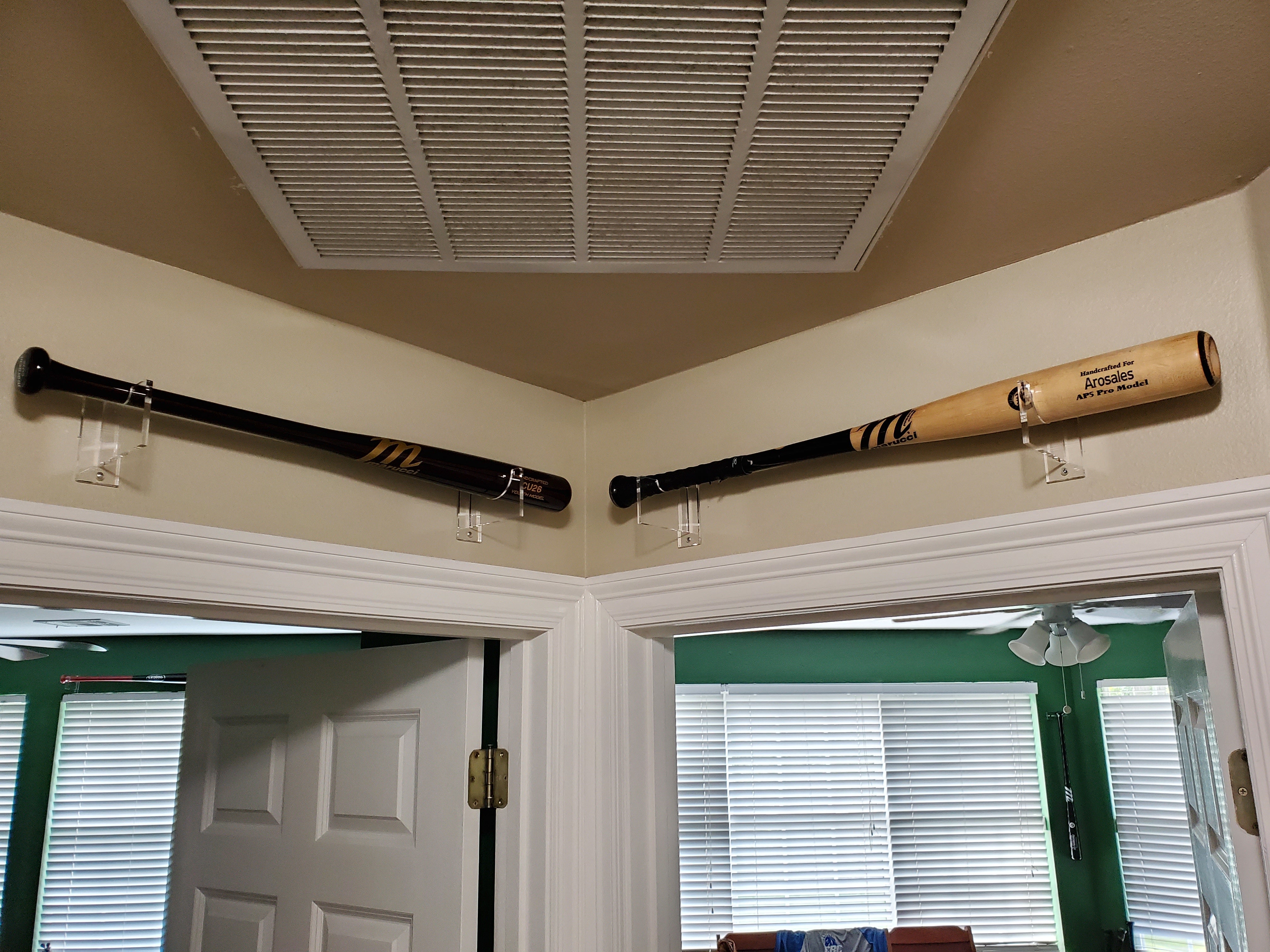 Baseball Bat Horizontal Wall Mounts Brackets A023LS/SP224 – Better ...