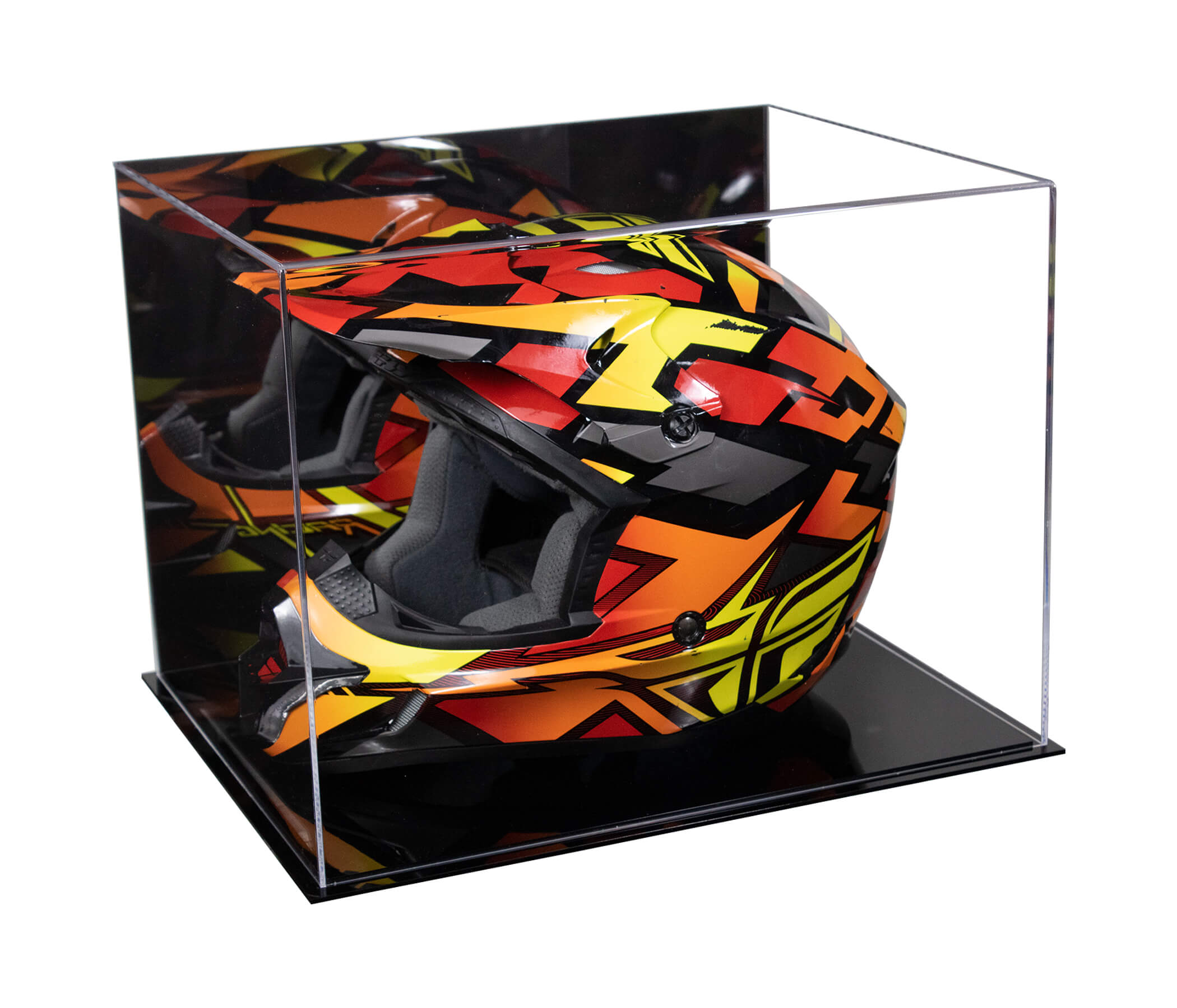 Acrylic Motorcycle Helmet Display Case - Mirror | Free Shipping