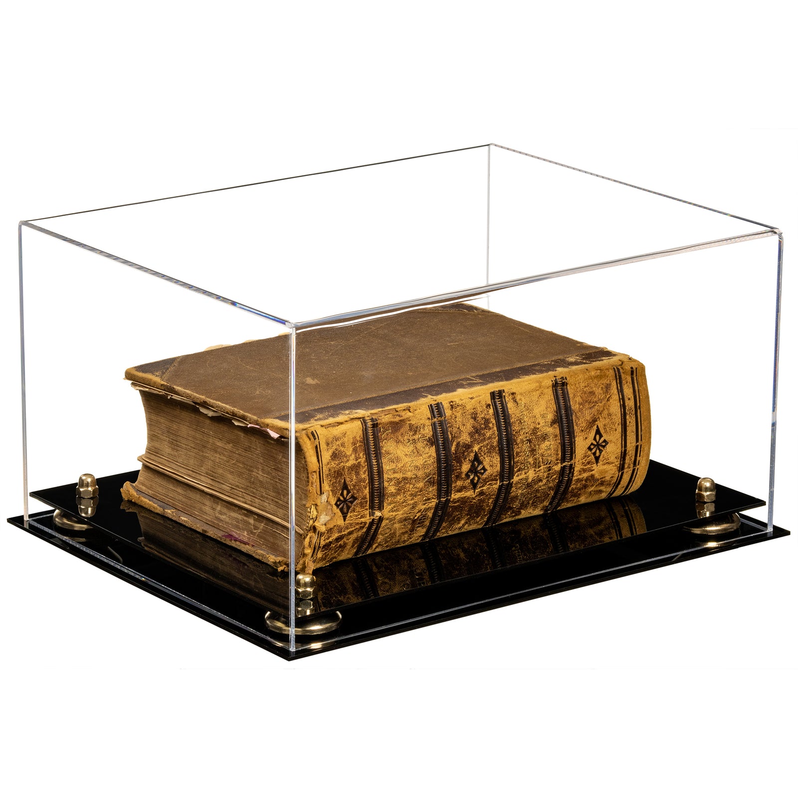 Acrylic Book Display Case with Risers 15.25 X 12 X 8 - Clear (A026/V12