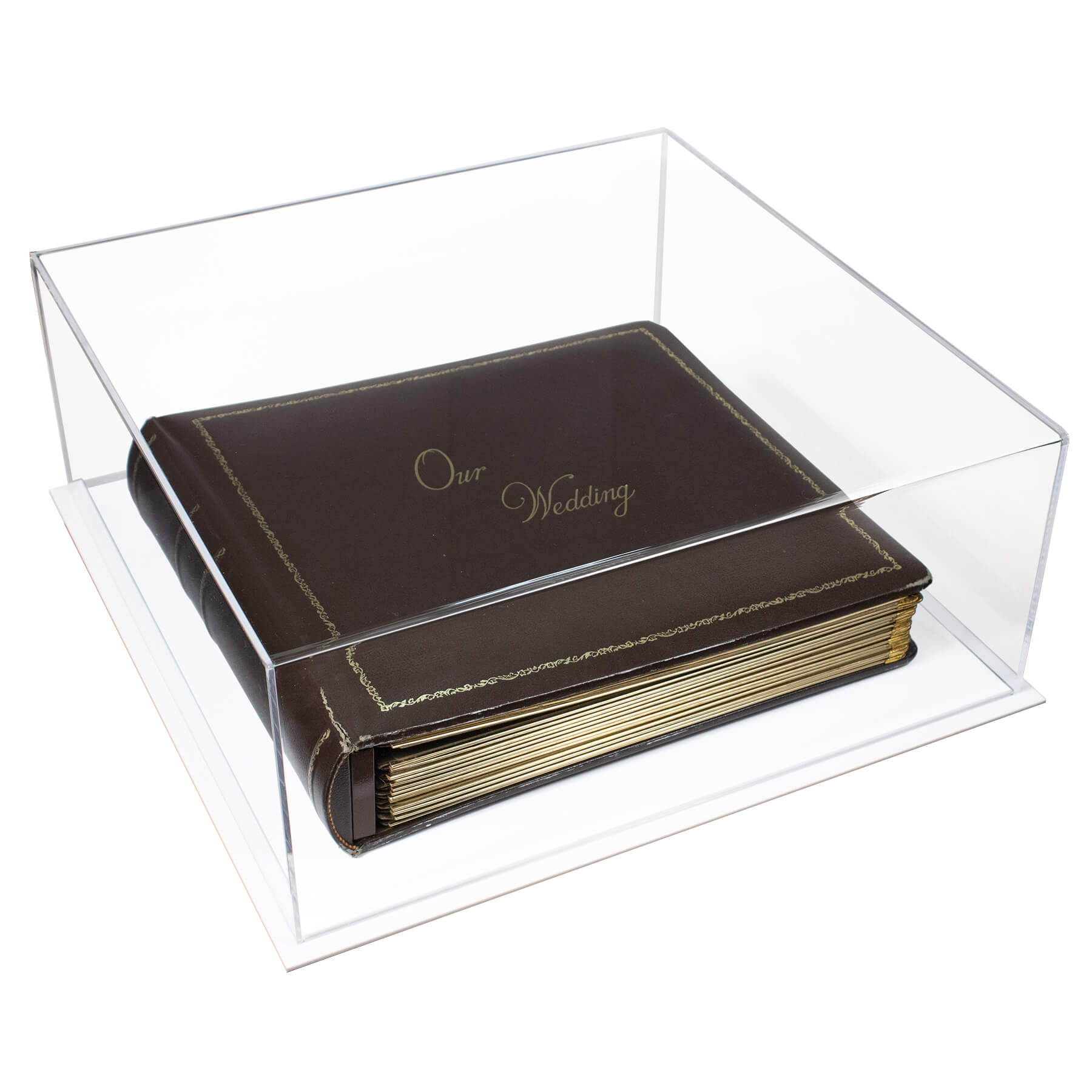 Clear Acrylic Photo Album Display Case 15 x 15 x 6 (A030A/BK07 ...