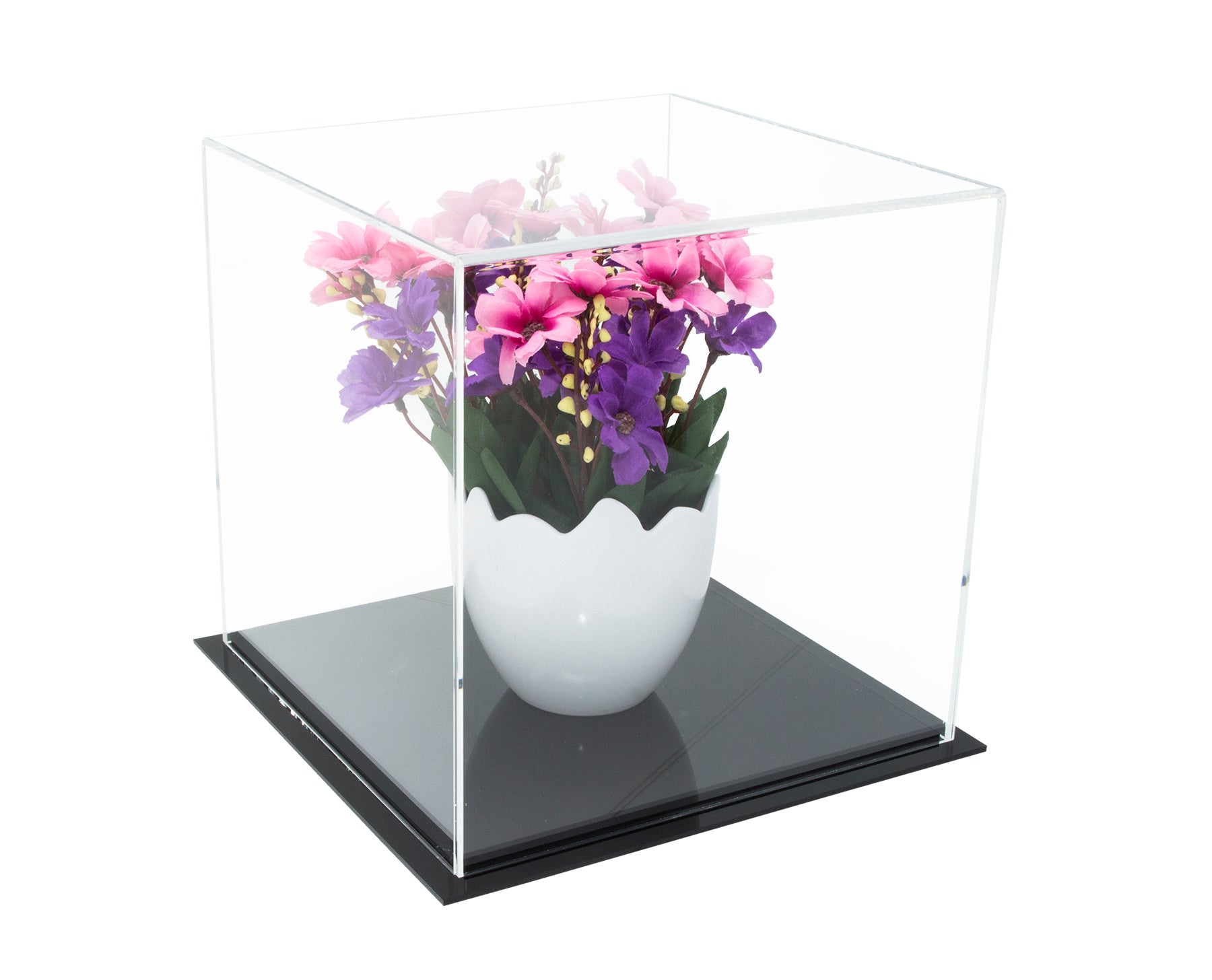 Versatile Acrylic Display Case, Cube, Dust Cover or Riser 8" x 8" x 8 ...