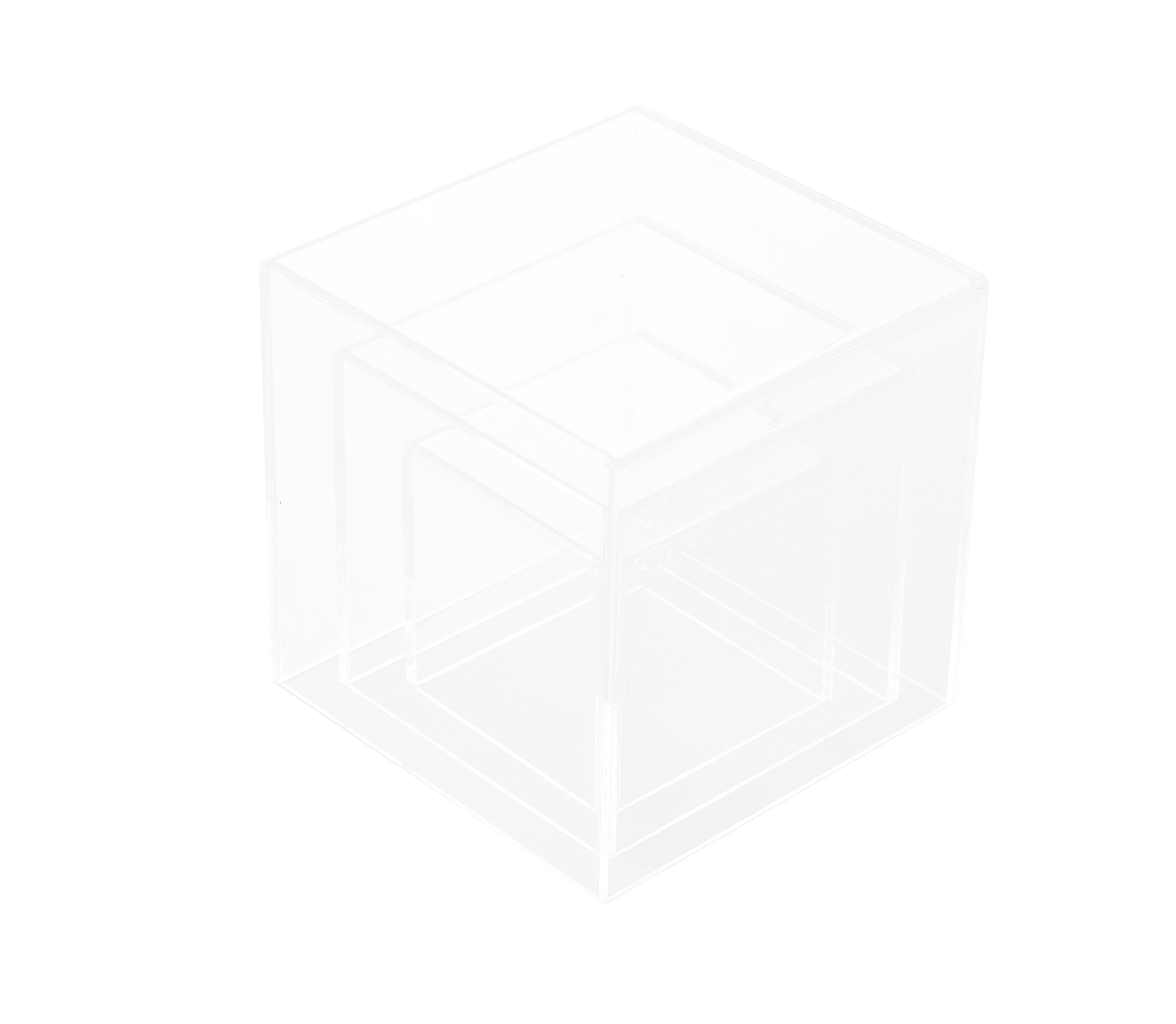 Clear Acrylic Cube Display Nesting Risers Set of 3 – Better Display Cases