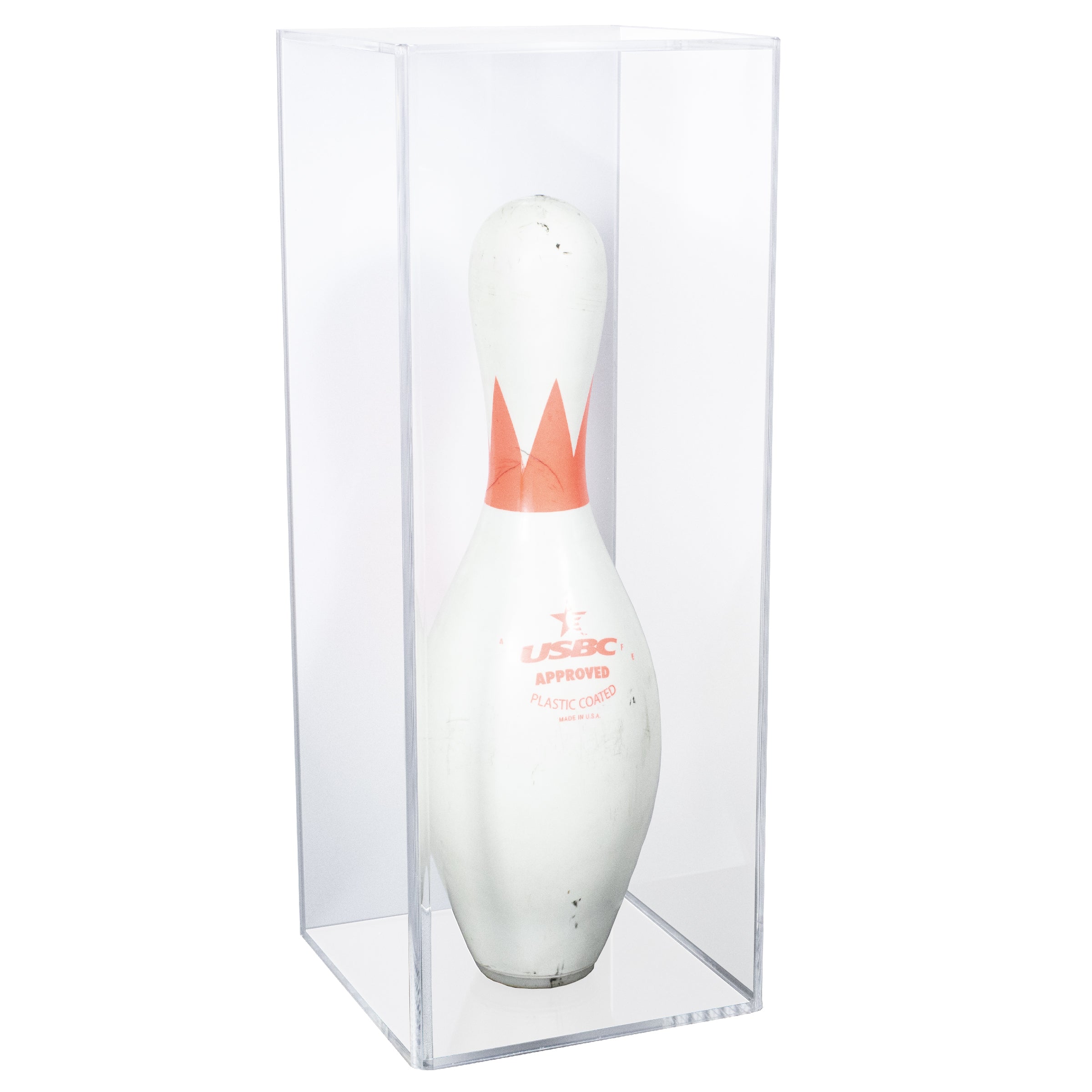 Bowling Pin Display Case with Slide Back (Table Top or Wall Mount) 7 ...