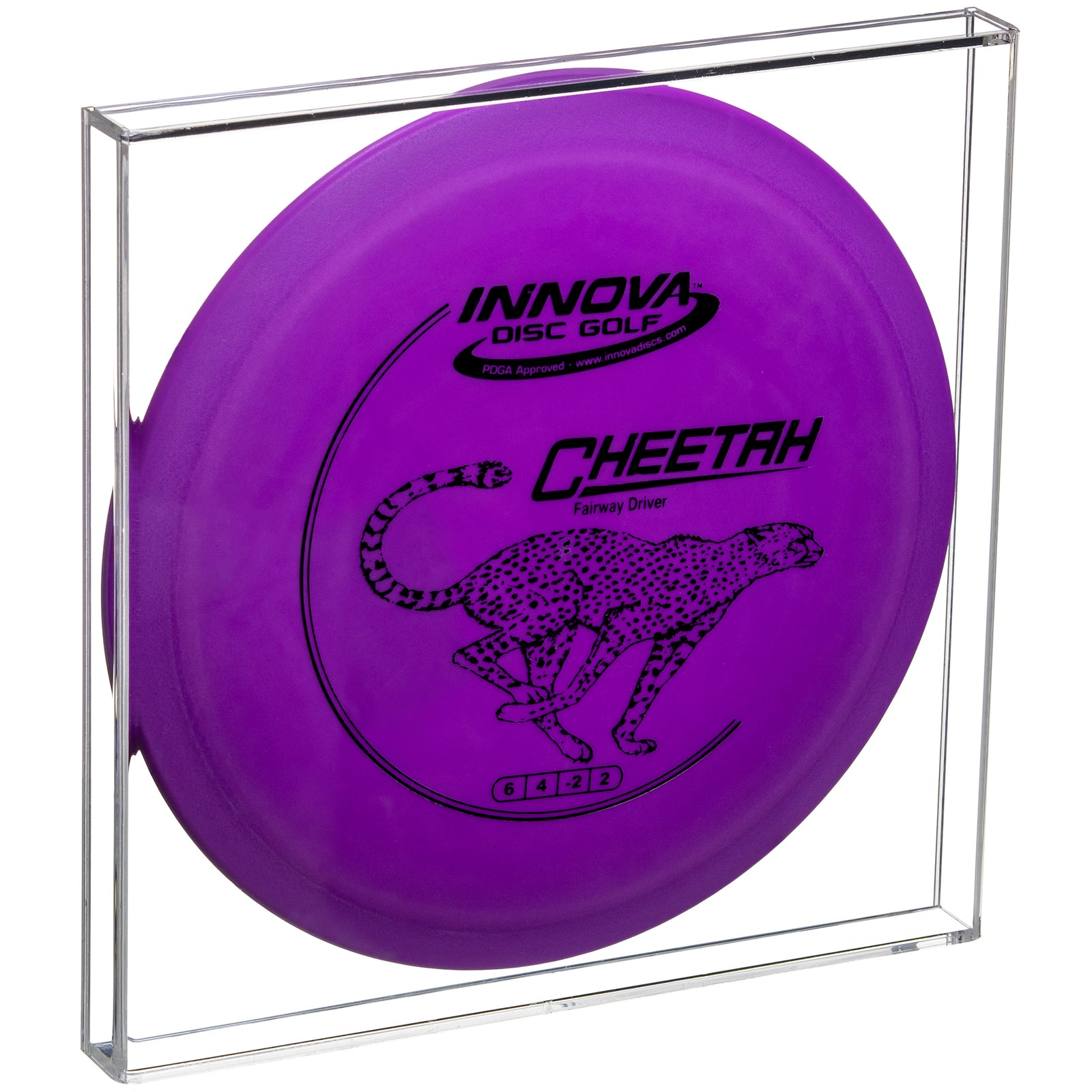 Clear Acrylic Disc Golf Display Case with Clear Back Wall Mounts (A117