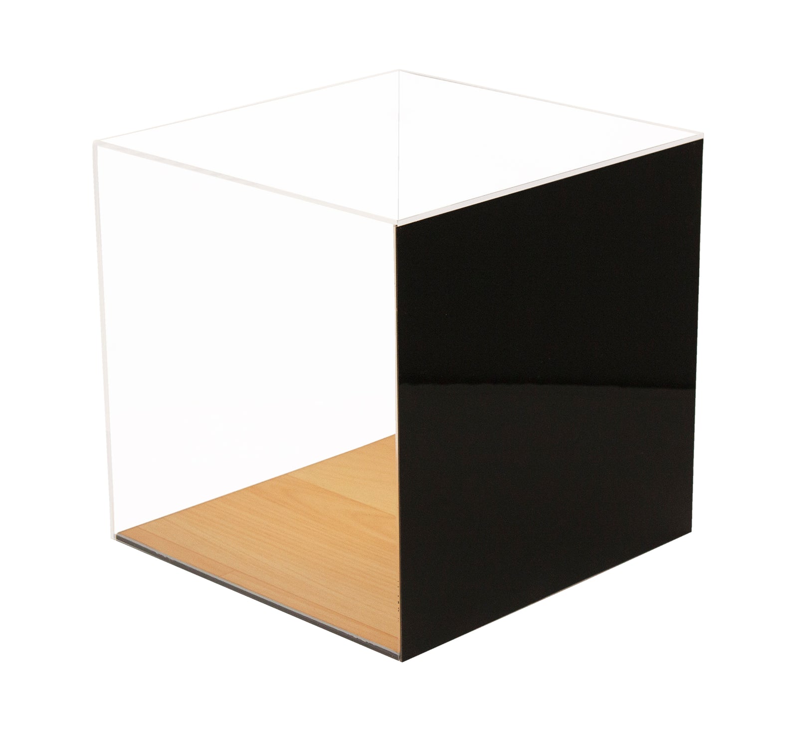 Acrylic Basketball Display Case with Wood Floor