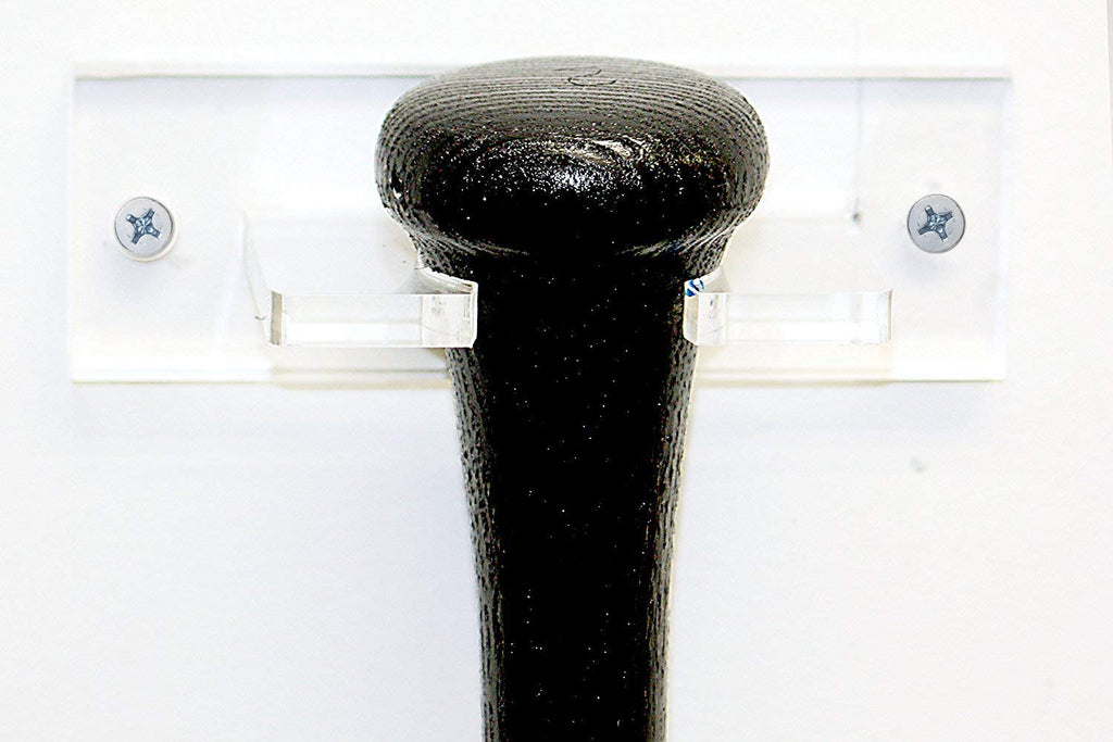 Acrylic Baseball Bat Wall Mounts Brackets – Clear, Baseball Bat Hanger