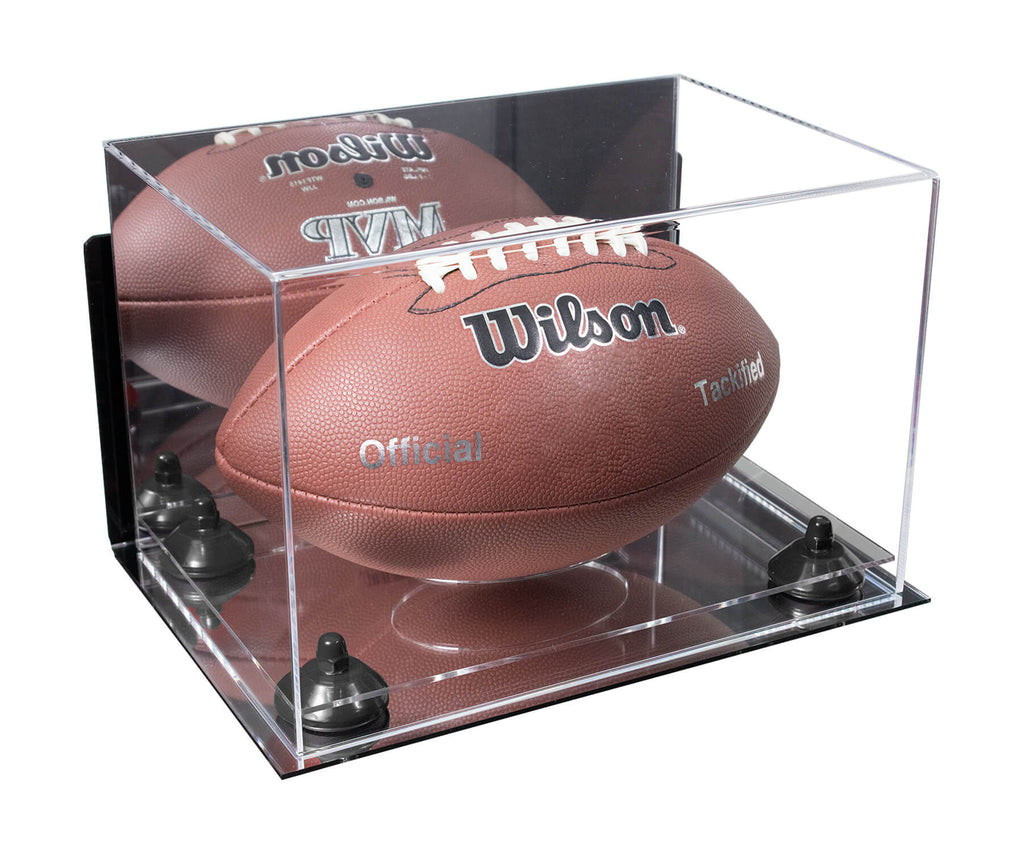 Full Size Football Display Case Horizontal - Mirror Wall Mounts (B41/A ...