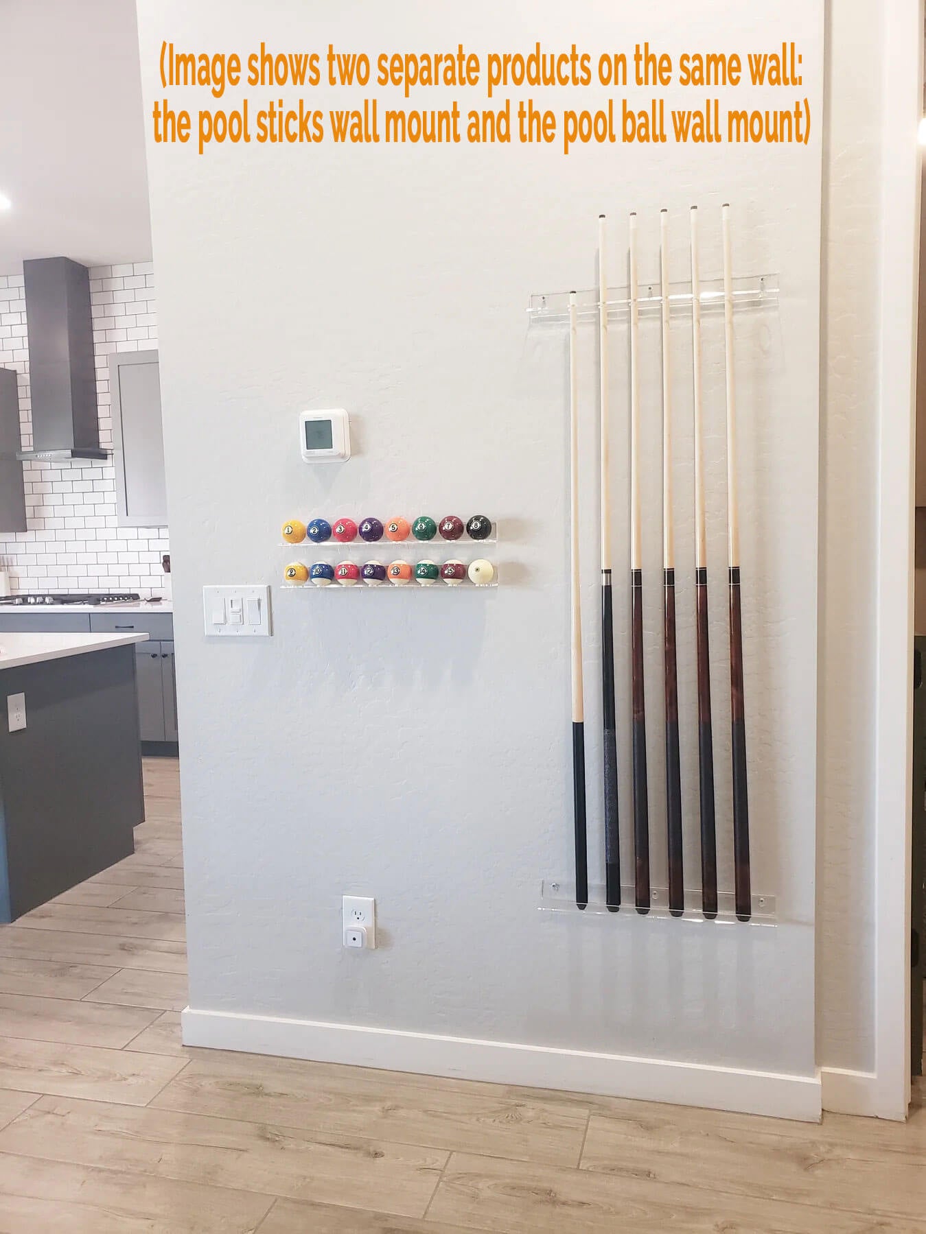 Acrylic Pool Cue Sticks or Pool Balls Holder, Shelf or Wall Mounts (HD ...