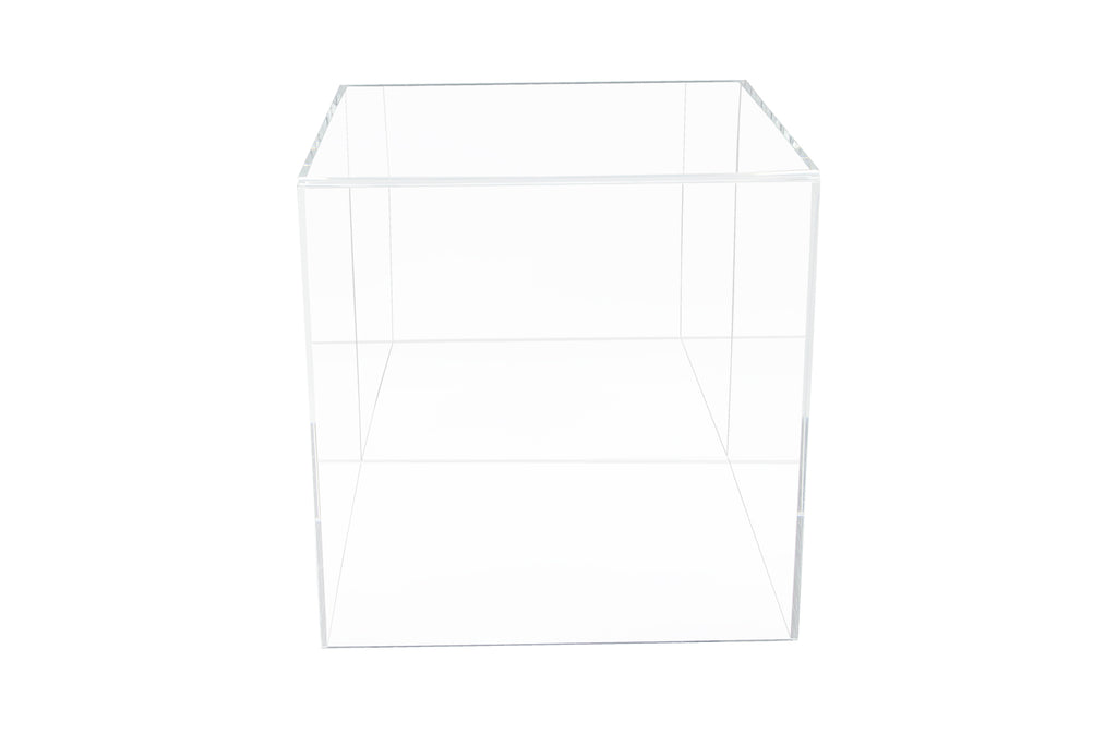 Versatile Acrylic Display Case, Cube, Dust Cover or Riser 8" x 8" x 8"
