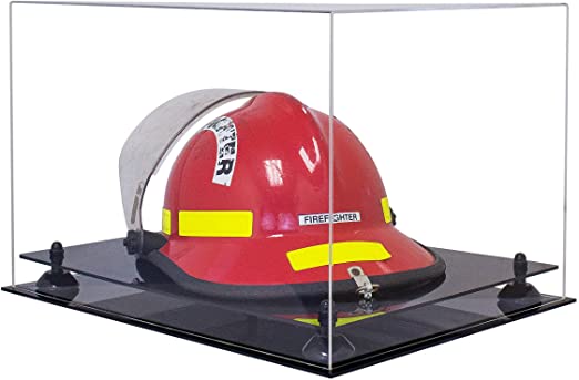 Acrylic Fireman's Helmet Display Case – Clear