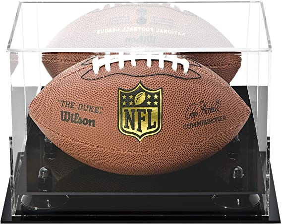 Mini Football Display Cases - Clear, Mirror, Risers & Bases